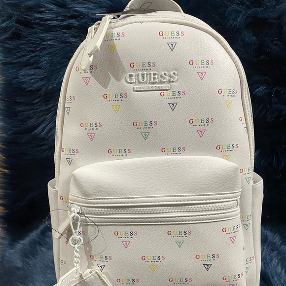 Guess | Bags | Guess Multicolored Monogram Backpack | Poshmark